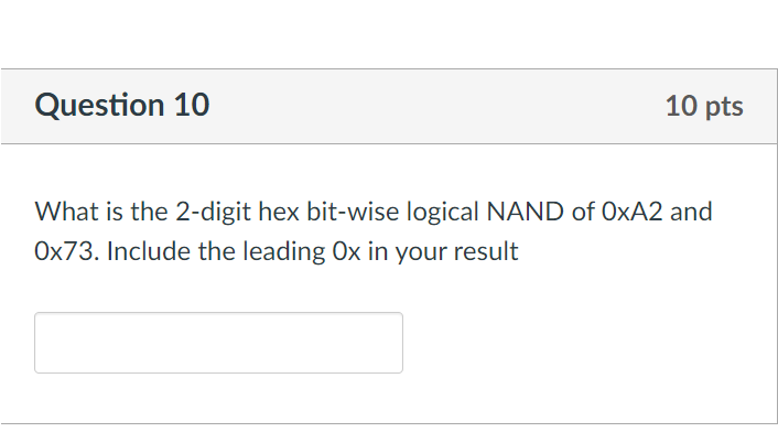 Solved What is the 2-digit hex bit-wise logical XNOR of 0x8D | Chegg.com