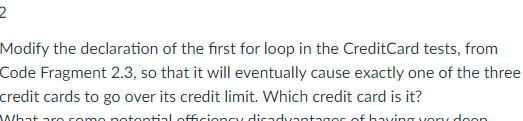Solved 2 Modify The Declaration Of The First For Loop In The 4752
