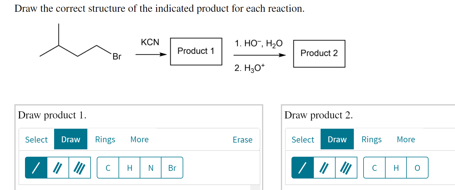 Solved Draw the correct structure of the indicated product | Chegg.com