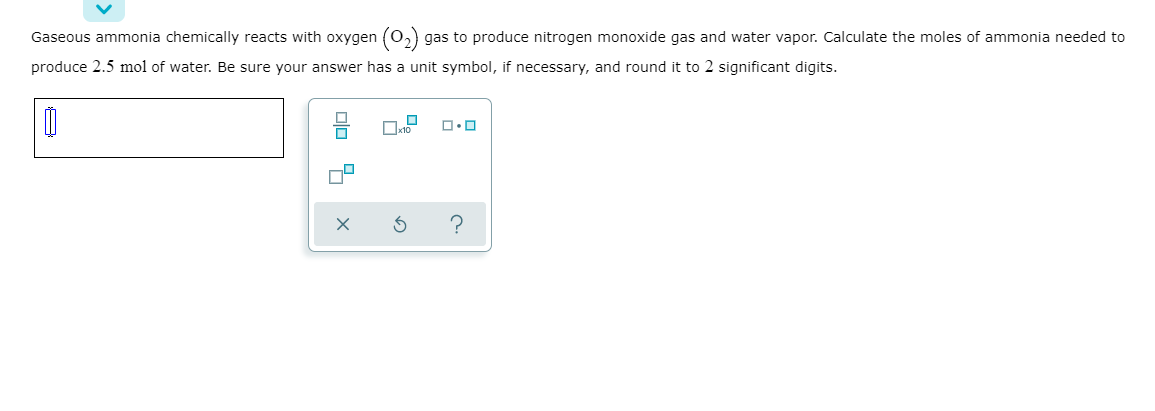 Solved Gaseous ammonia chemically reacts with oxygen (02) | Chegg.com