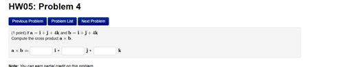 Solved HW05: Problem 4 Previous Proiem Problems Next Problem | Chegg.com