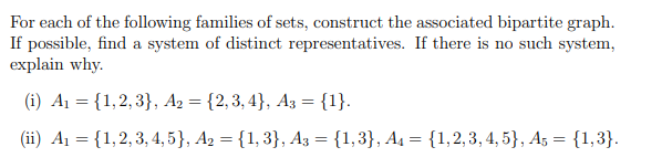 Solved For each of the following families of sets, construct | Chegg.com