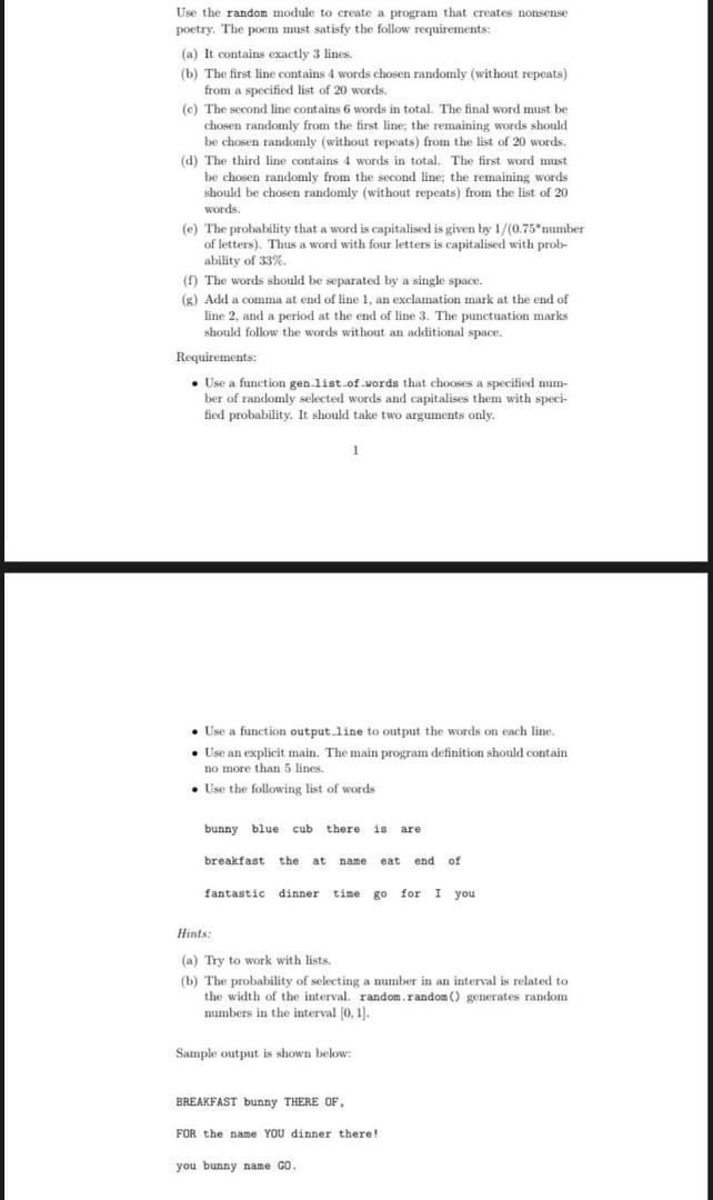 Solved use python to answer it use python to answer it use | Chegg.com