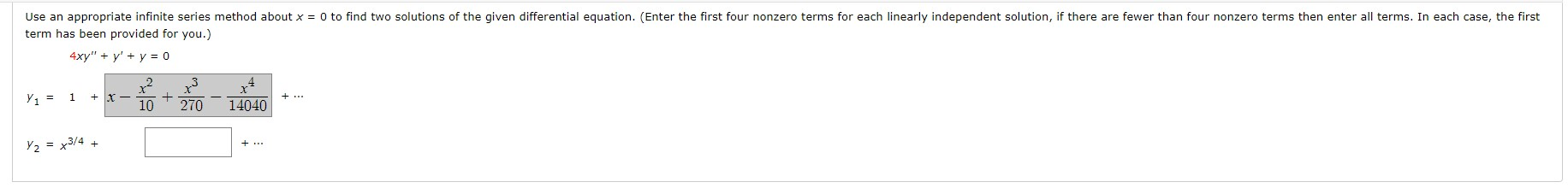 Solved Use an appropriate infinite series method about x = | Chegg.com