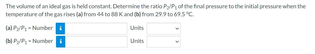 Solved The volume of an ideal gas is held constant. | Chegg.com