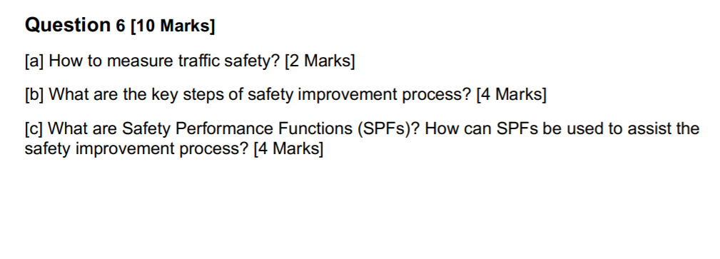 Question 6 [10 Marks] [a] How to measure traffic | Chegg.com