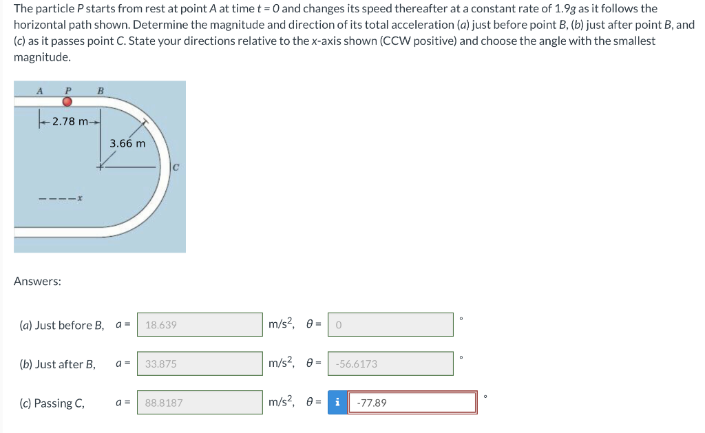 Solved The particle P starts from rest at point A at time t | Chegg.com