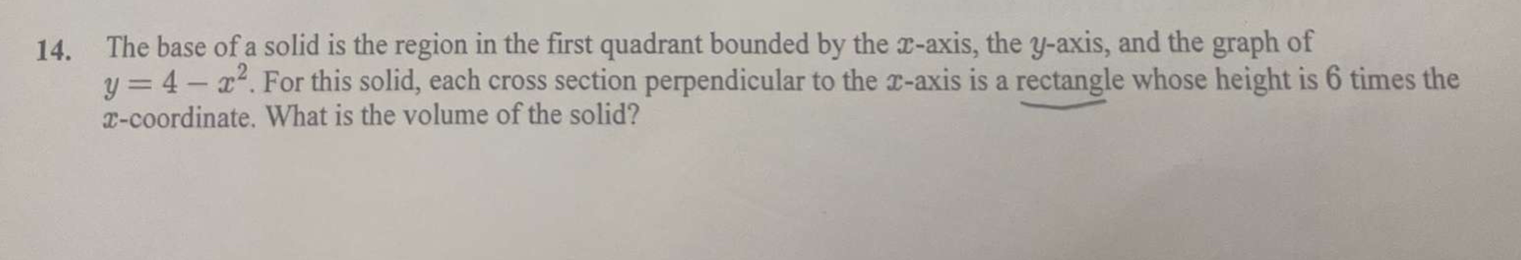 Solved The base of a solid is the region in the first | Chegg.com