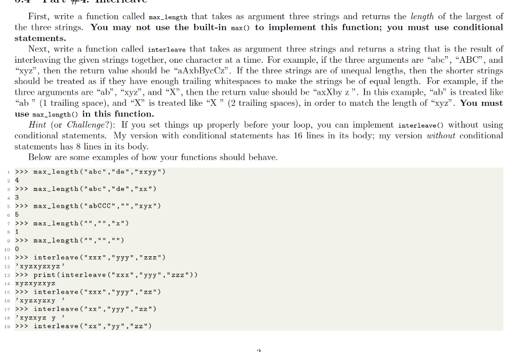 Solved First, write a function called max_length that takes | Chegg.com