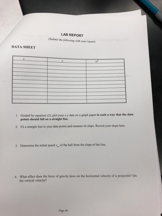 Solved LAB REPORT (Submit the following with your report) | Chegg.com