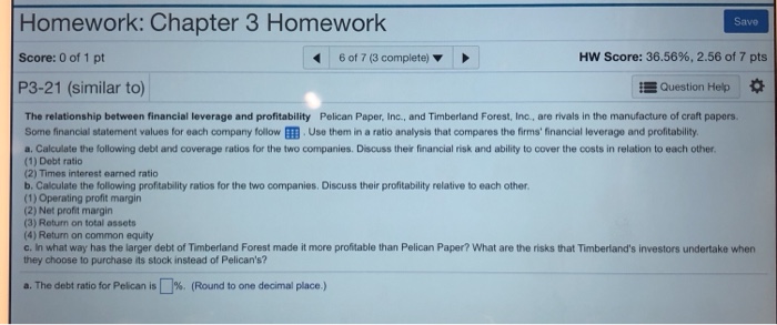 Solved Homework Chapter 3 Homework Save Score 0 Of 1 Pt 6