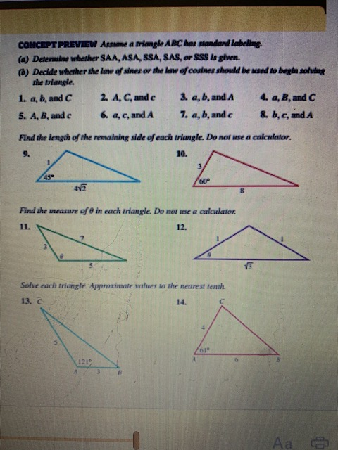 Solved CONCEPT PREVIEW Accome a triangle ARC has standard | Chegg.com
