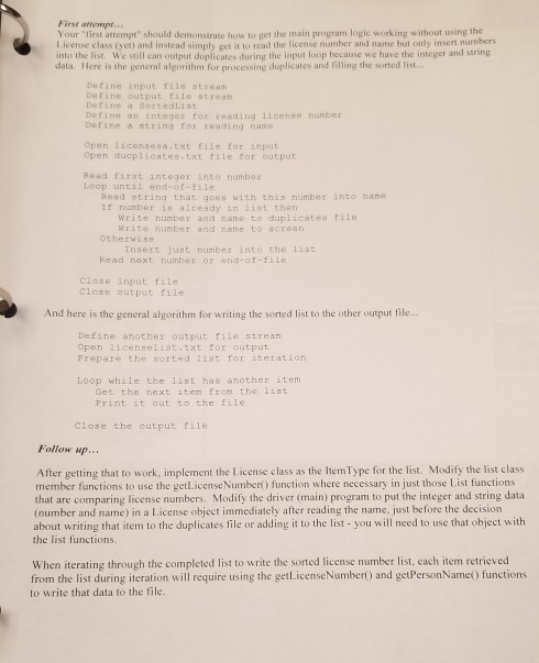 Solved Input and output file data shown below wy Licenset | Chegg.com