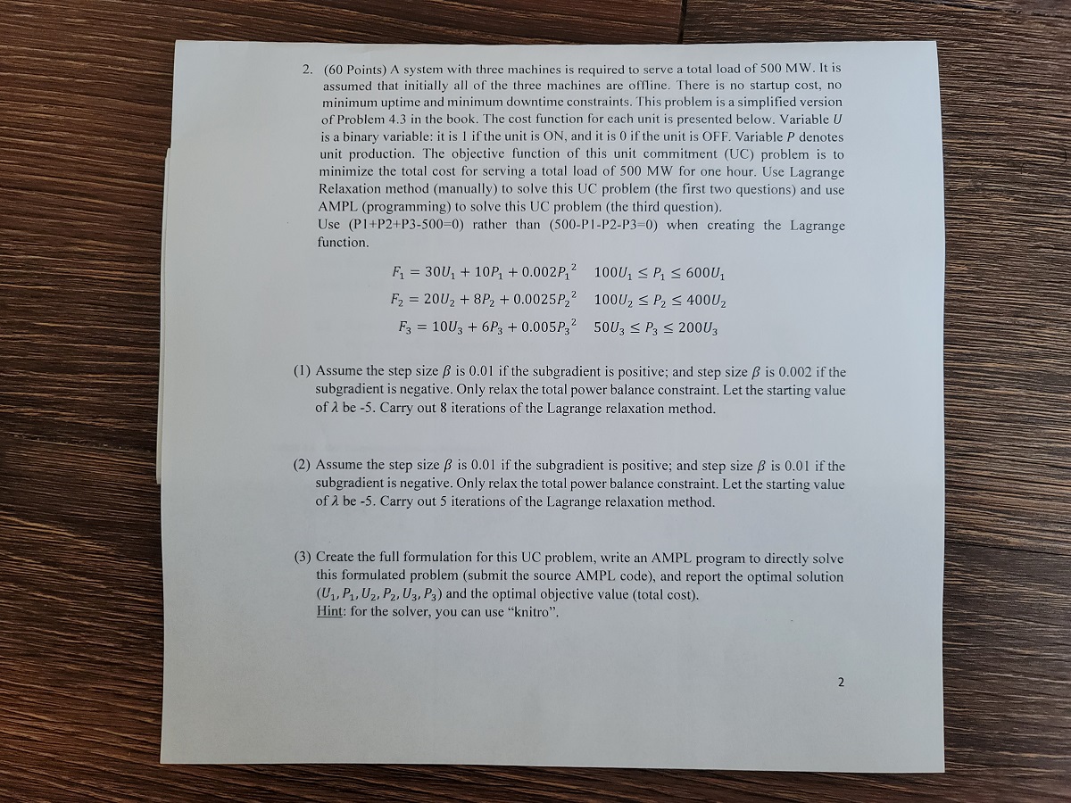 Solved 2. (60 Points) A system with three machines is | Chegg.com