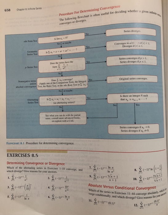 Solved 658 Chapter 8: Infinite Series Procedure For | Chegg.com