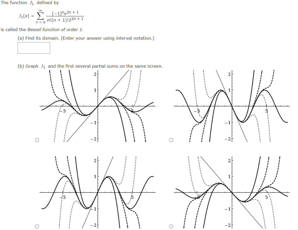 Solved The function J1 defined by | Chegg.com