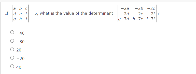 Solved If a b c d e f =5, what is the value of the | Chegg.com