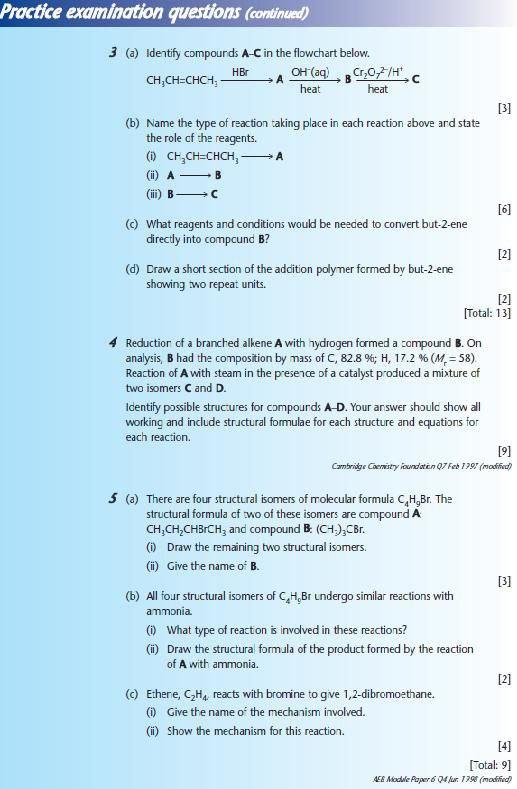 Solved Practice examination questions (continued) с -B 3 (a) | Chegg.com