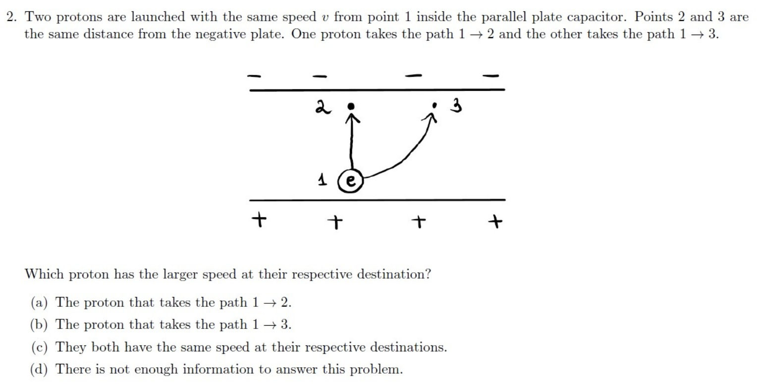 Solved 2. Two protons are launched with the same speed v | Chegg.com