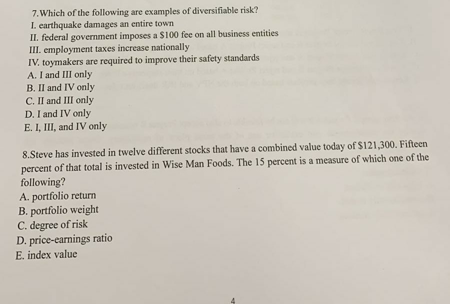 Solved 7. Which of the following are examples of | Chegg.com