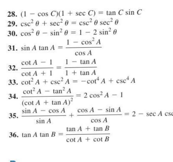 Solved (1 - cos C)(1 + sec C) = tan C sin C csc^2 theta + | Chegg.com