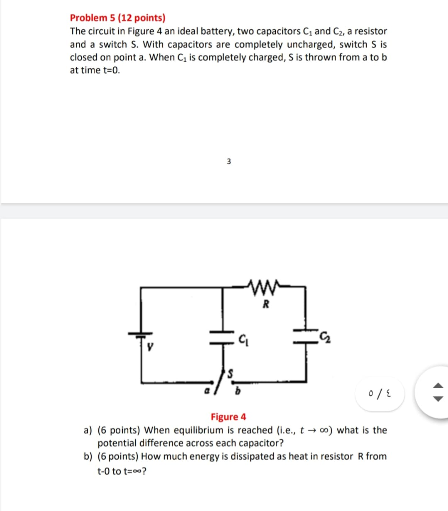 Solved Problem 5 (12 points) The circuit in Figure 4 an | Chegg.com