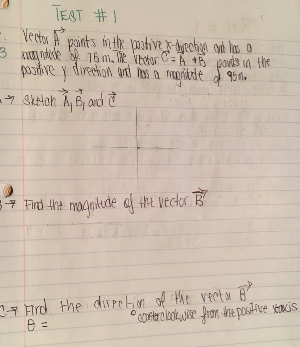 Solved Vector A points in the positive x-direction and has a | Chegg.com