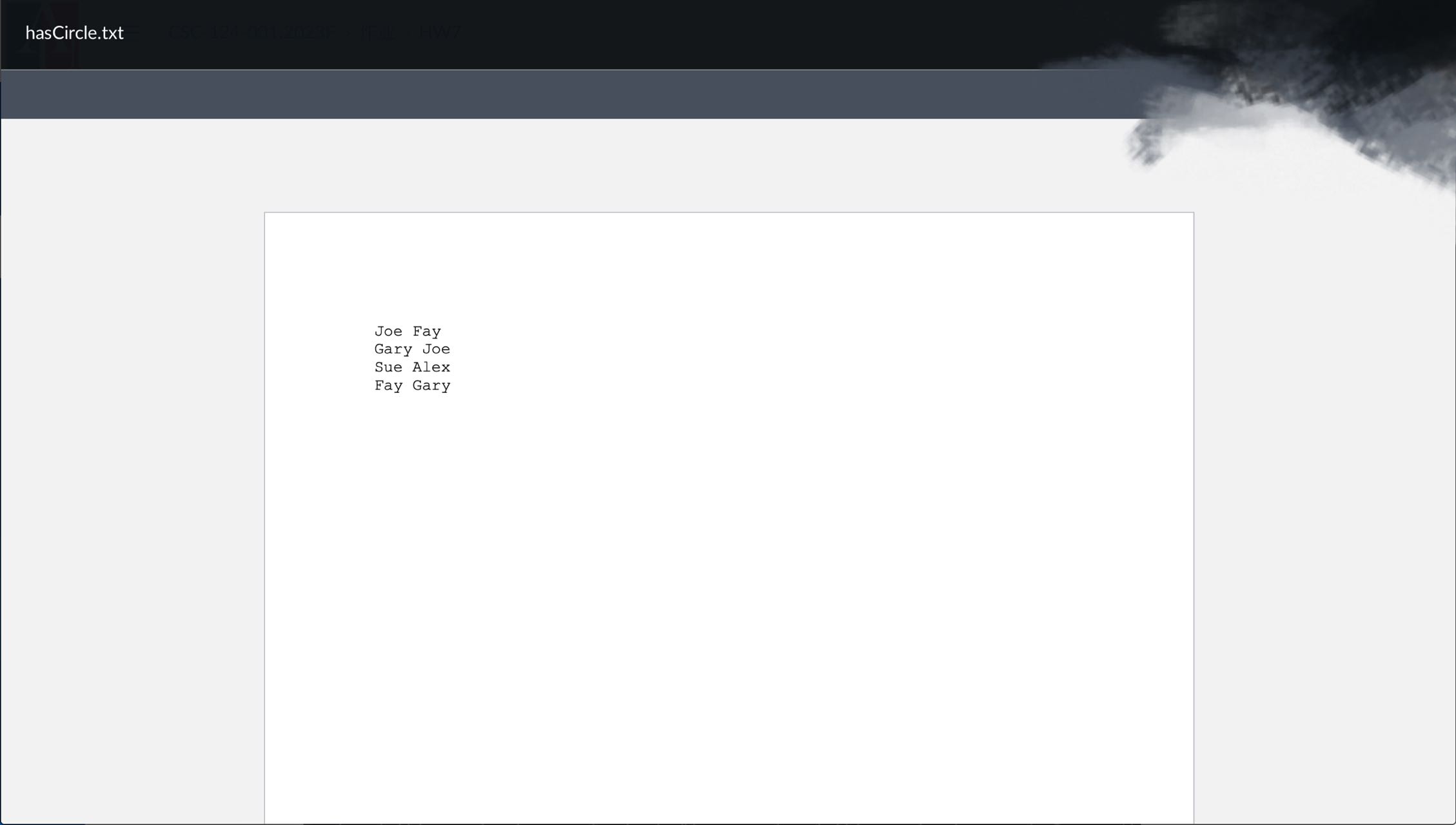 Solved Mark Fred John Micheal Cynthia KimPlease make sure | Chegg.com