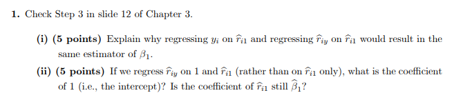 f: A "Partialling Out" Interpretation of Multiple | Chegg.com