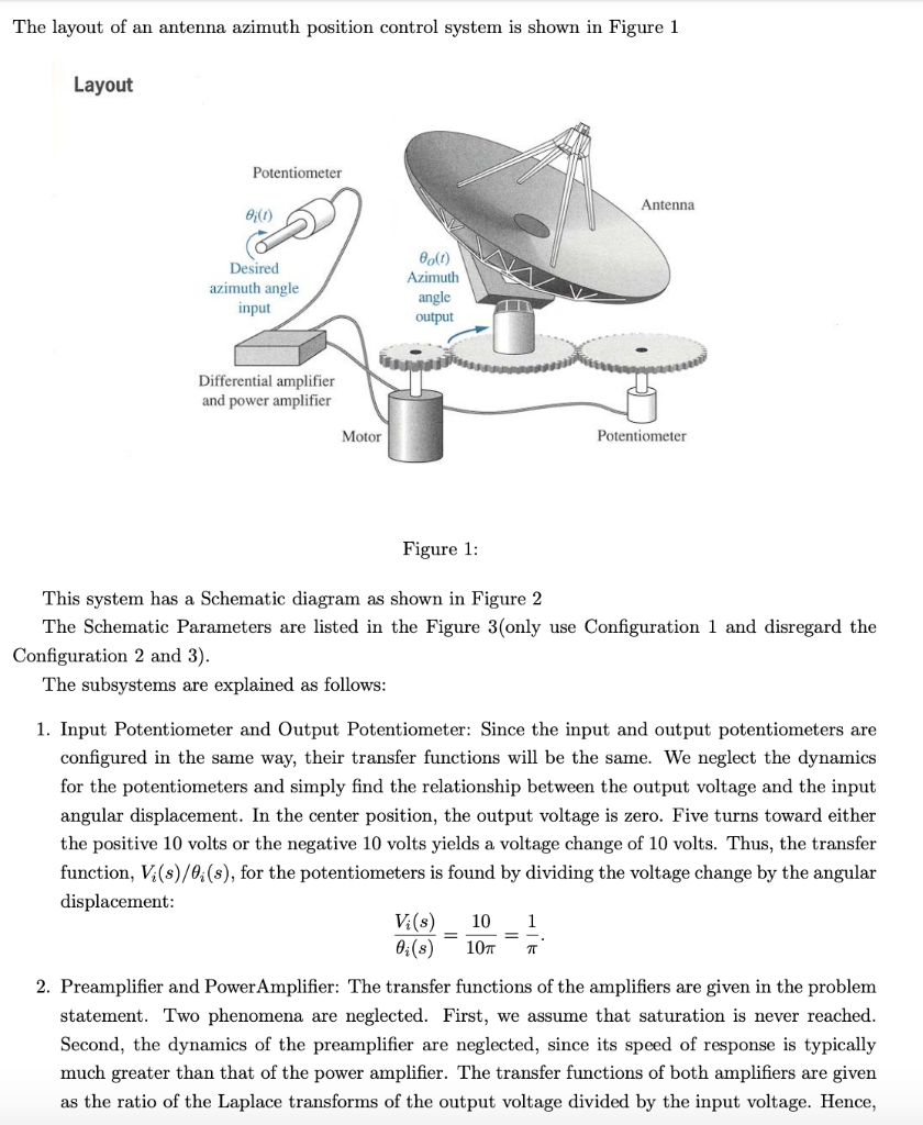 The layout of an antenna azimuth position control | Chegg.com
