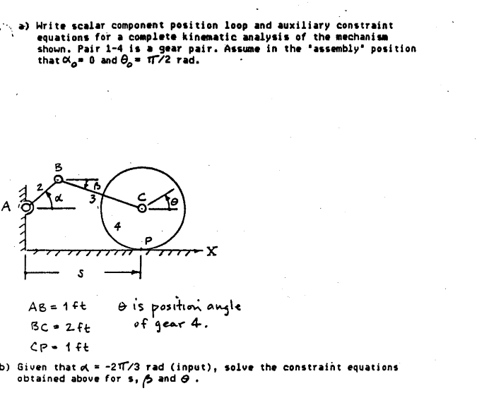 Solved 2) Write scalar component position loop and auxiliary | Chegg.com