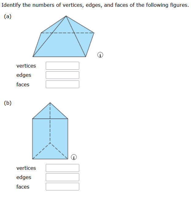 Solved Identify the numbers of vertices, edges, and faces of | Chegg.com