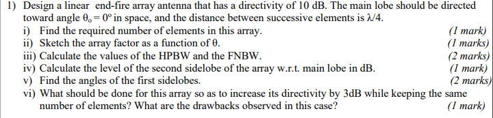 1 Design A Linear End Fire Array Antenna That Has A 5471