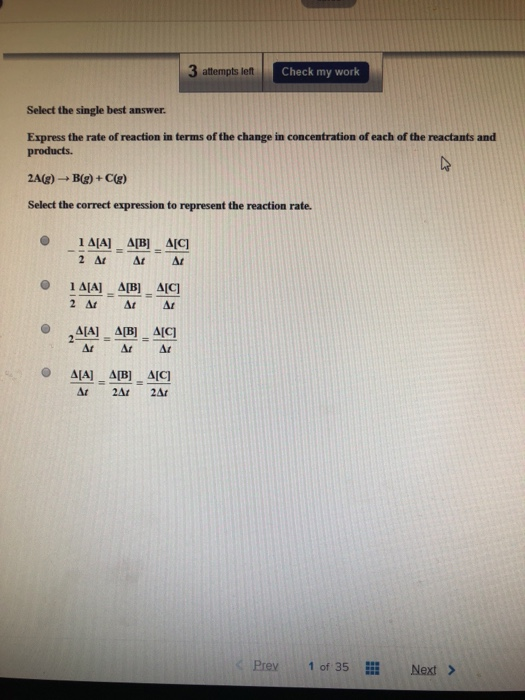 Solved 3 attempts left Check my work Select the single best | Chegg.com