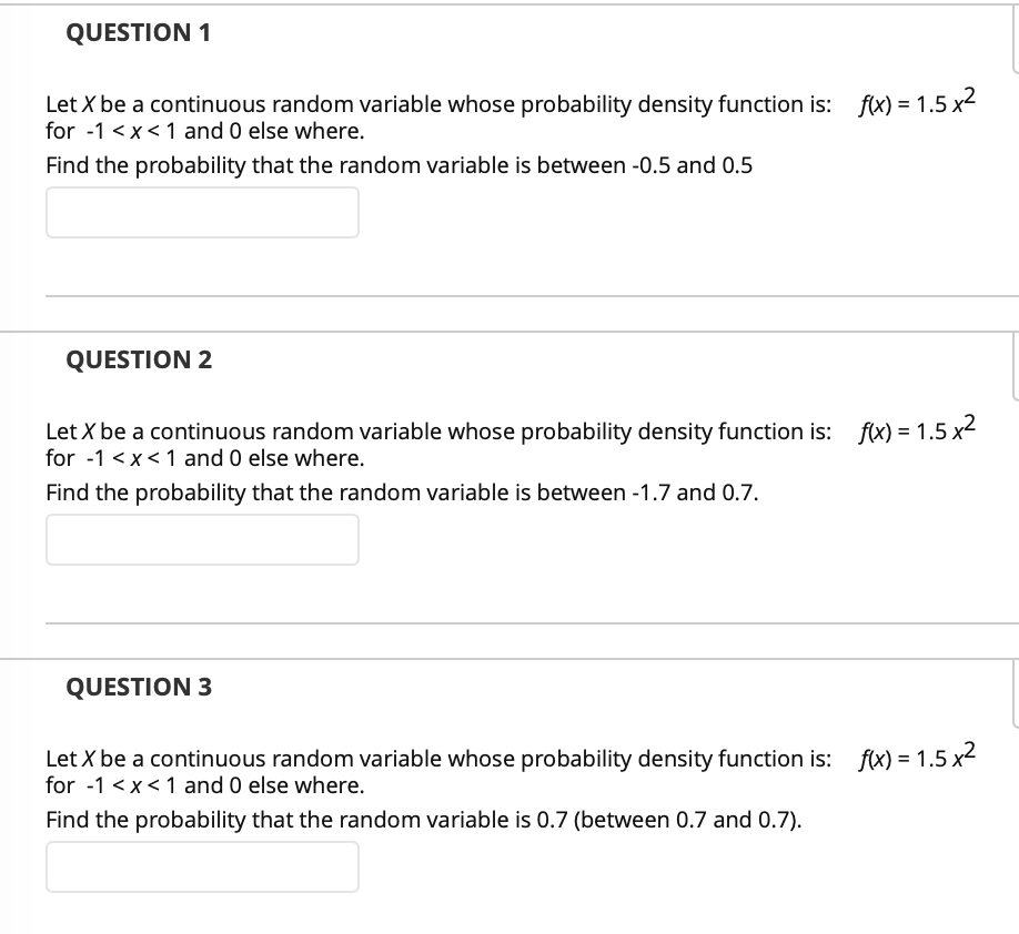 Solved QUESTION 1 Let X be a continuous random variable | Chegg.com