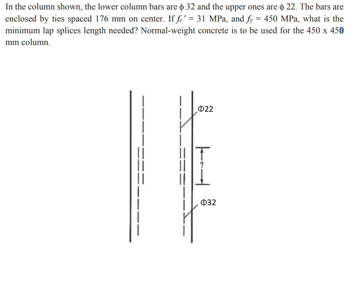 Solved In the column shown, the lower column bars are 0 32 | Chegg.com