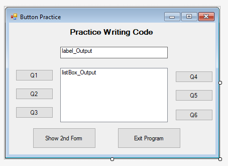 Solved Button Practice x U Practice Writing Code | Chegg.com