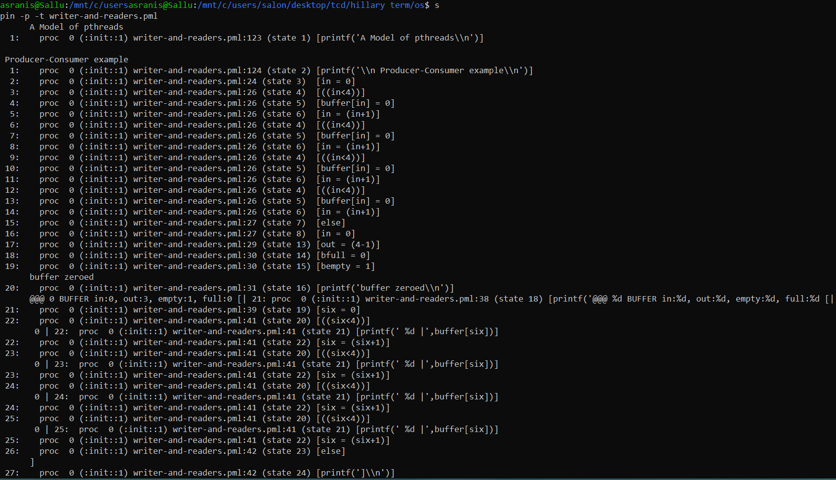 Solved I was given two files pthread.pml and | Chegg.com