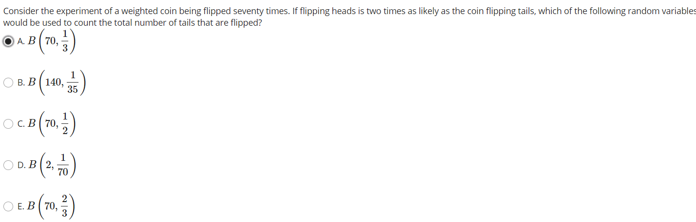 Solved Consider the experiment of a weighted coin being | Chegg.com