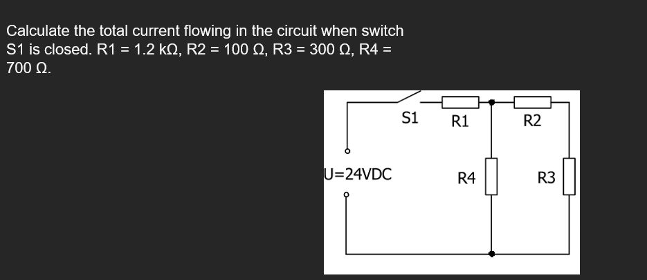 Solved Calculate the total current flowing in the circuit | Chegg.com