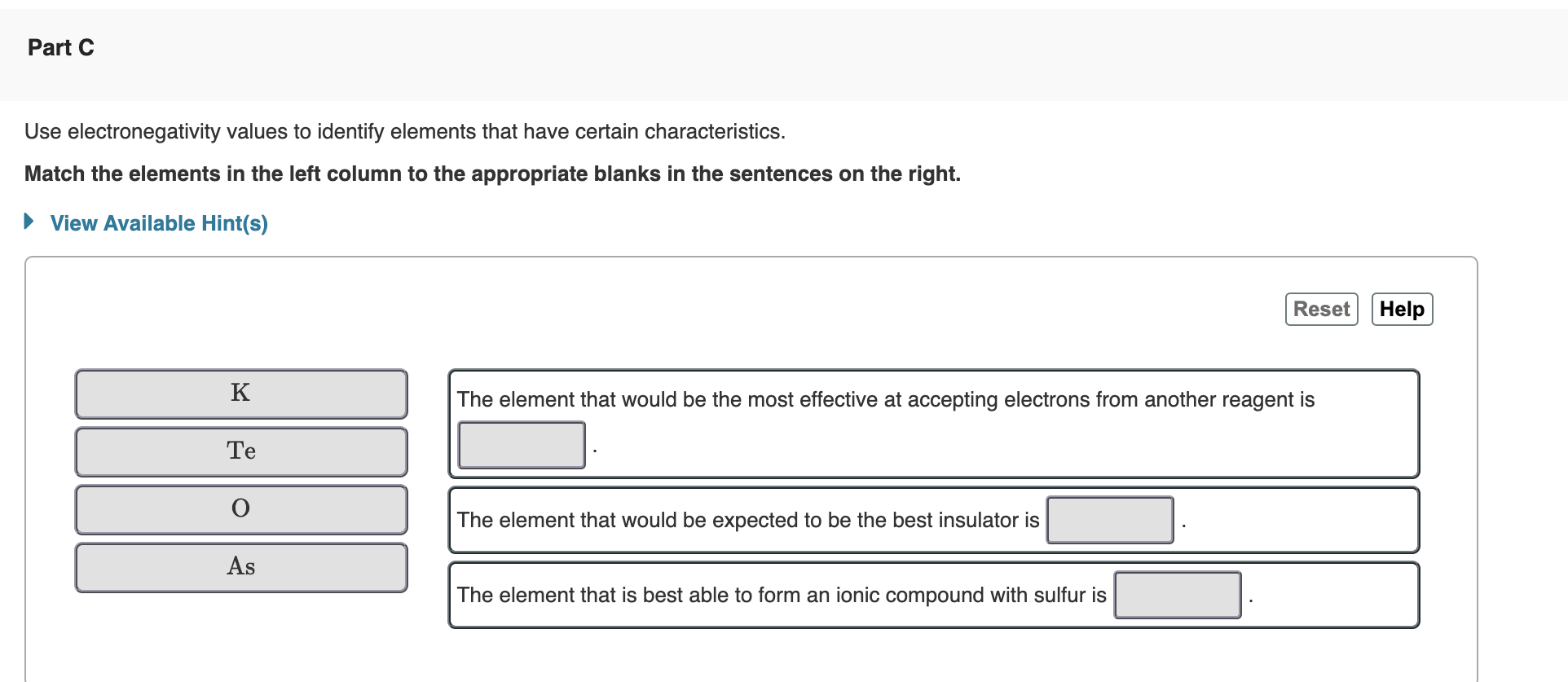 Solved Use electronegativity values to identify elements | Chegg.com
