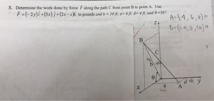 Solved 3. Determine the work done by force F along the path | Chegg.com