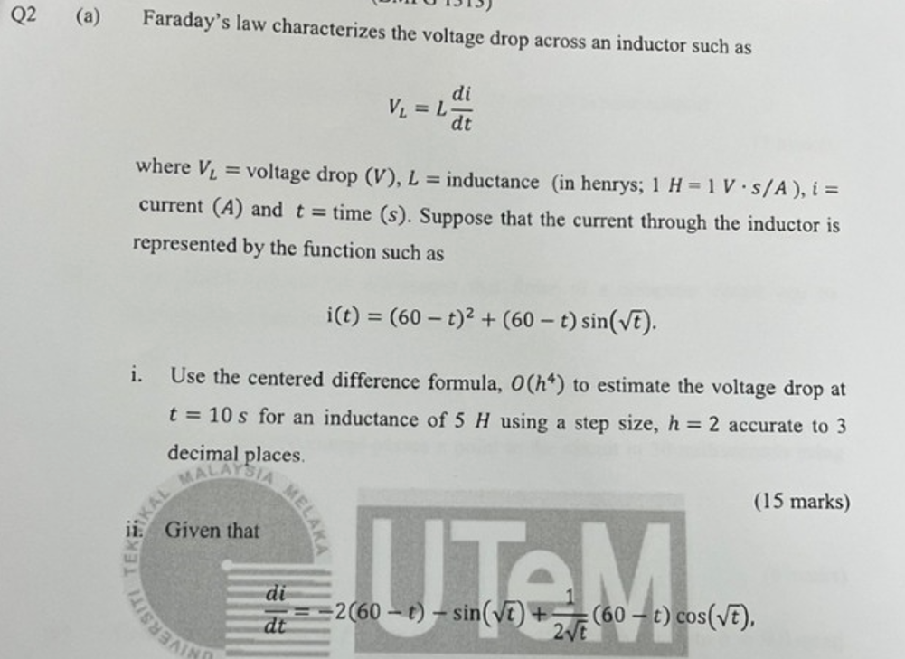 Solved a) Faraday's law characterizes the voltage drop | Chegg.com