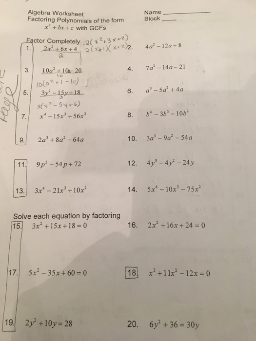 Solved Solve by factoring polynomials with the form x^2 + bx | Chegg.com