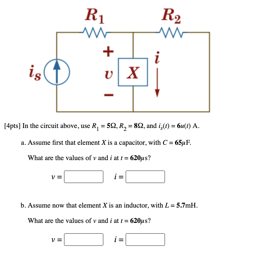 Solved ] In the circuit above, use R1=5Ω,R2=8Ω, and | Chegg.com