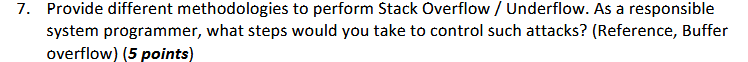 Solved 7. Provide different methodologies to perform Stack | Chegg.com
