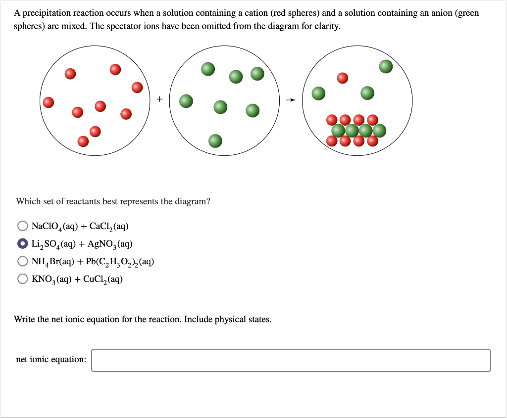 Solved A precipitation reaction occurs when a solution | Chegg.com