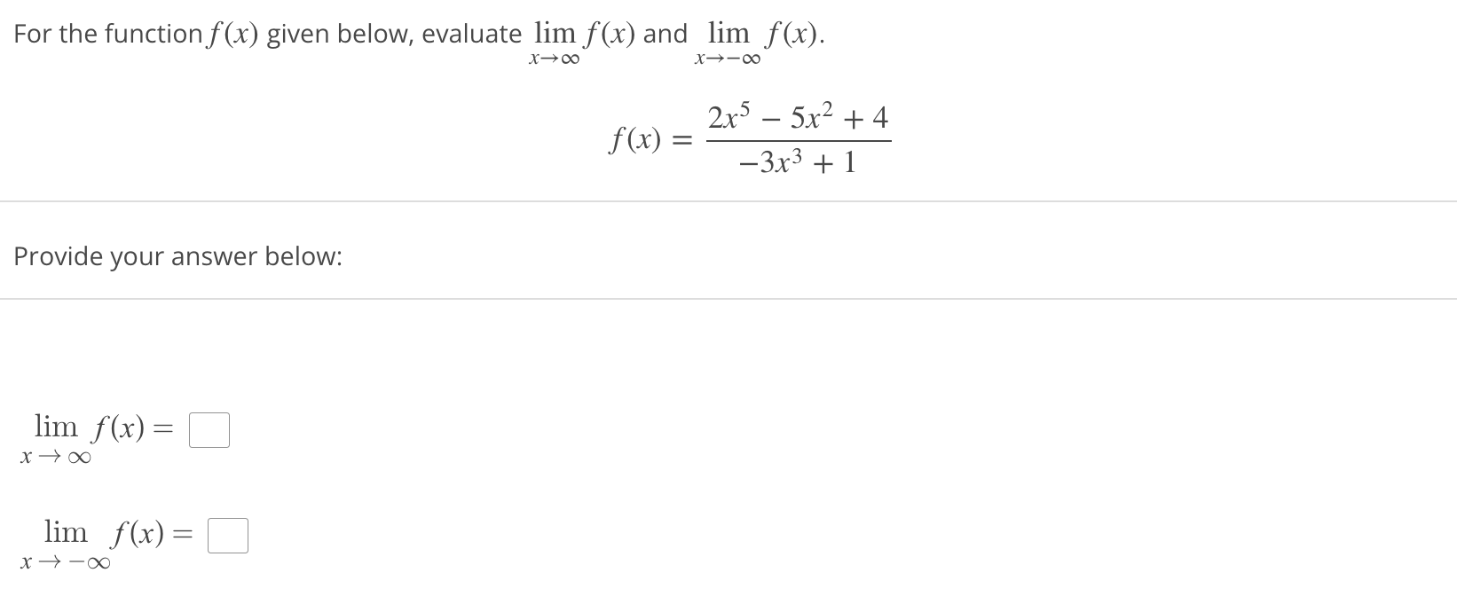 Solved For the function f(x) given below, evaluate | Chegg.com