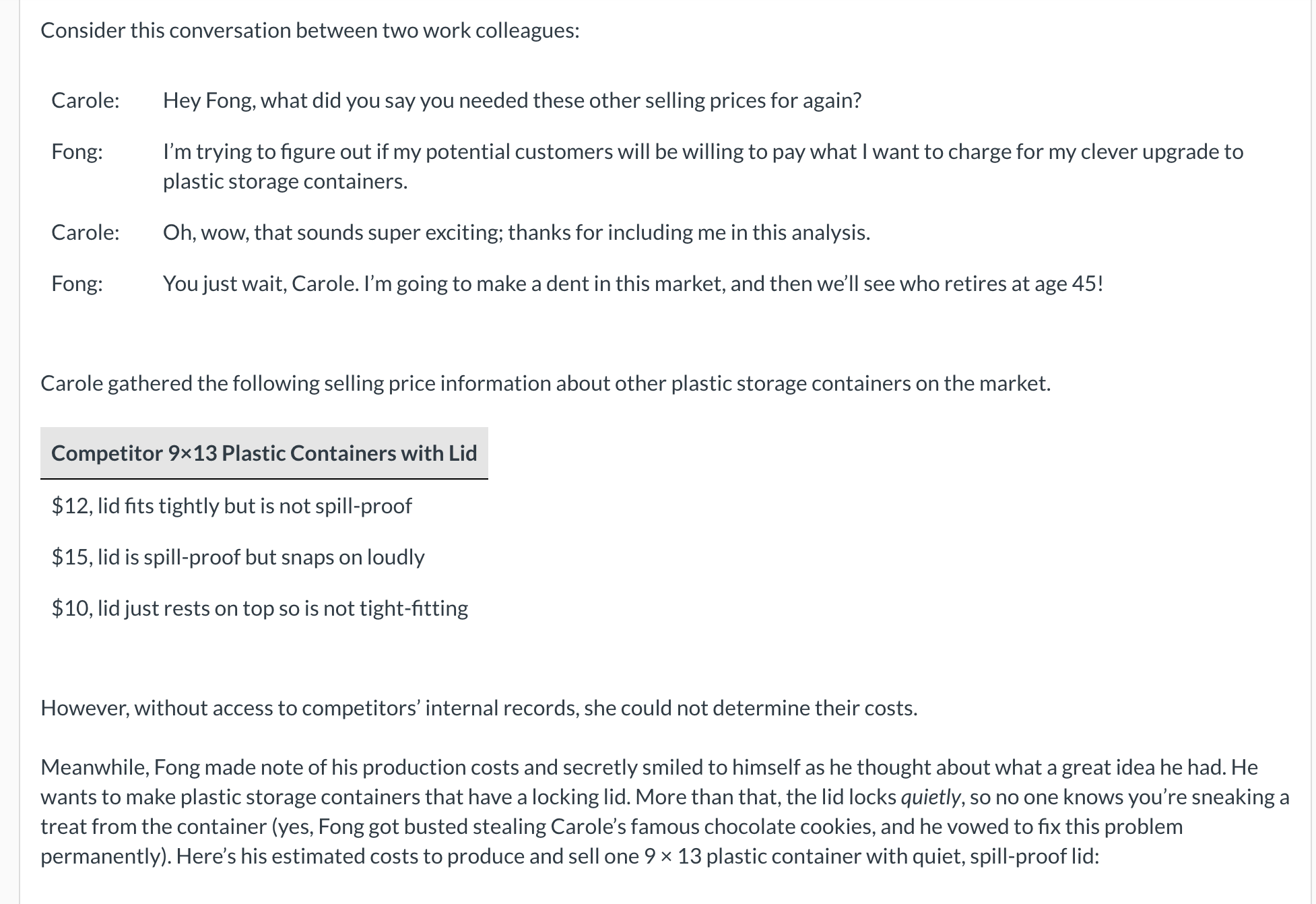 Solved Consider this conversation between two work | Chegg.com