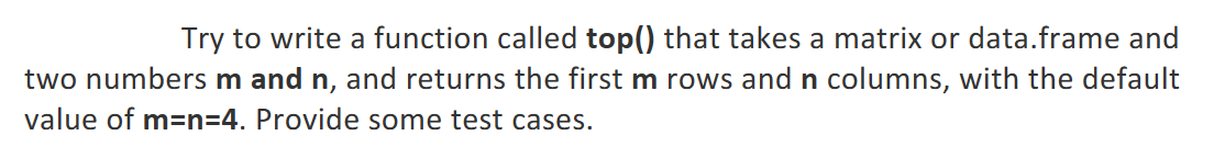 Solved Try to write a function called top() that takes a | Chegg.com